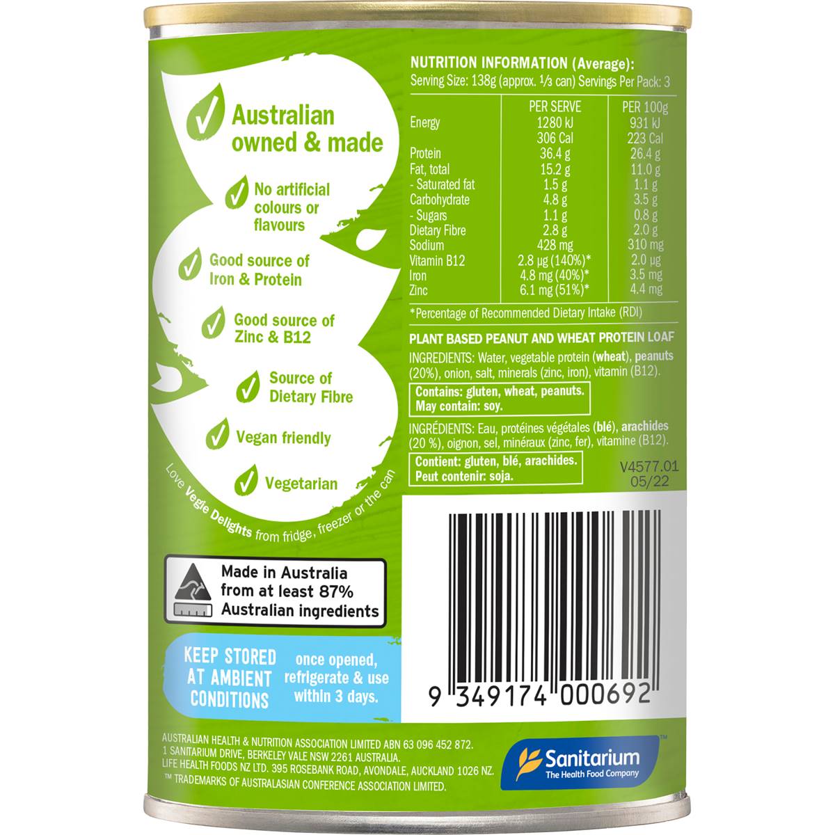 Vegie Delights Plant Based Nutmeat 415g | Woolworths