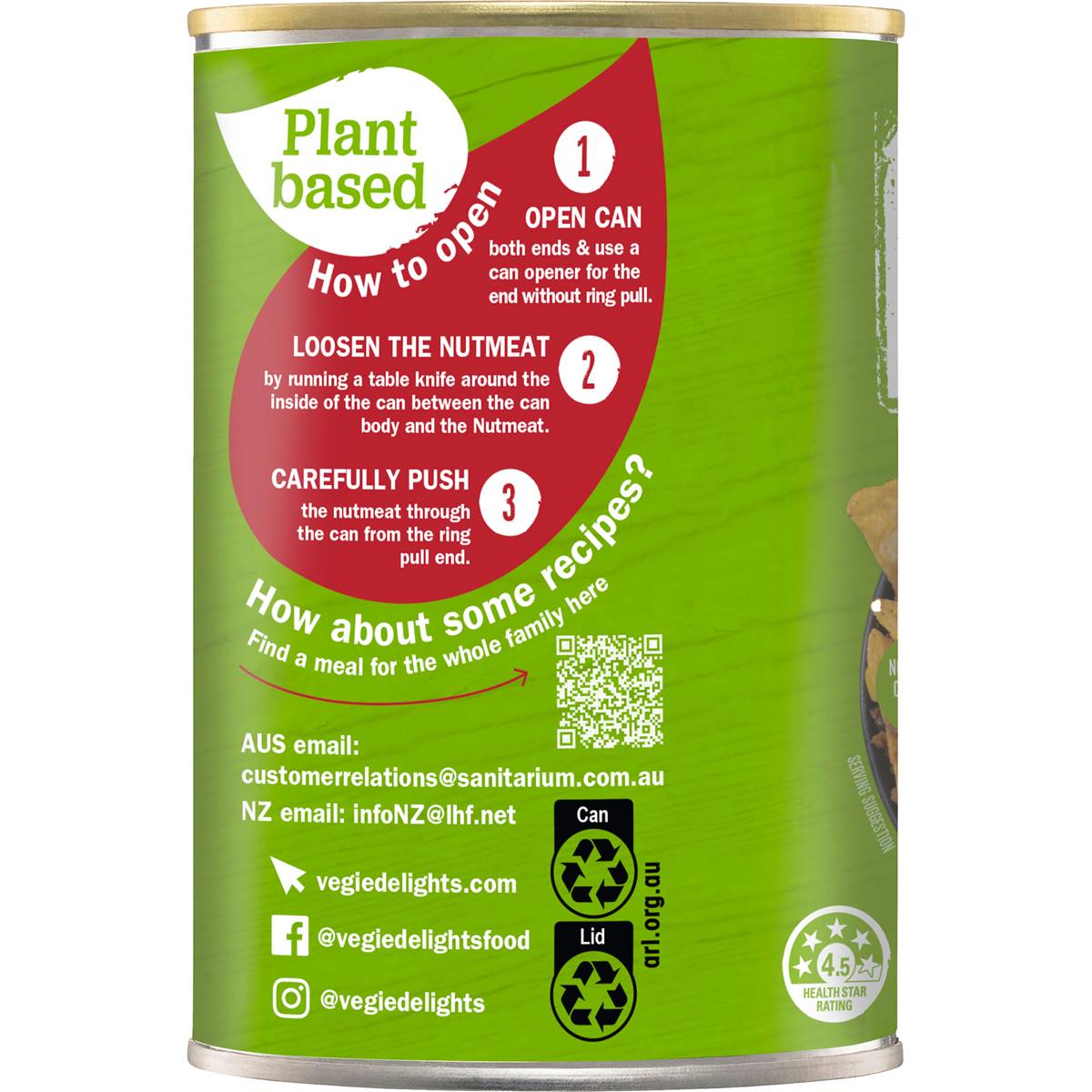 Vegie Delights Plant Based Nutmeat 415g | Woolworths