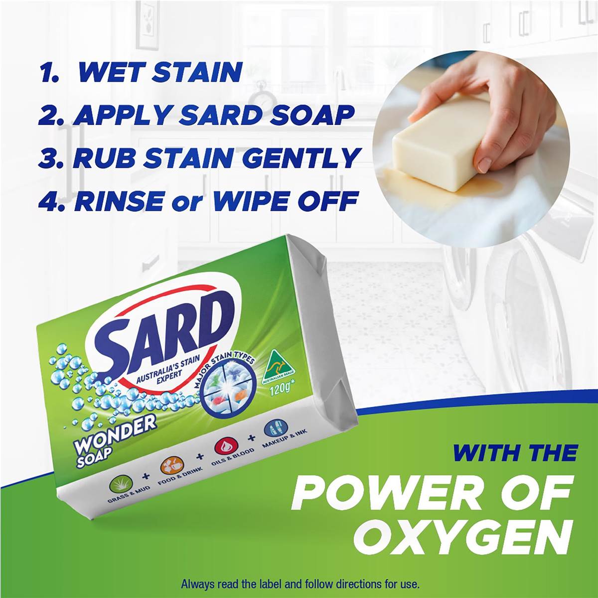Sard Wonder Soap Stain Remover Eucalyptus 125g | Woolworths
