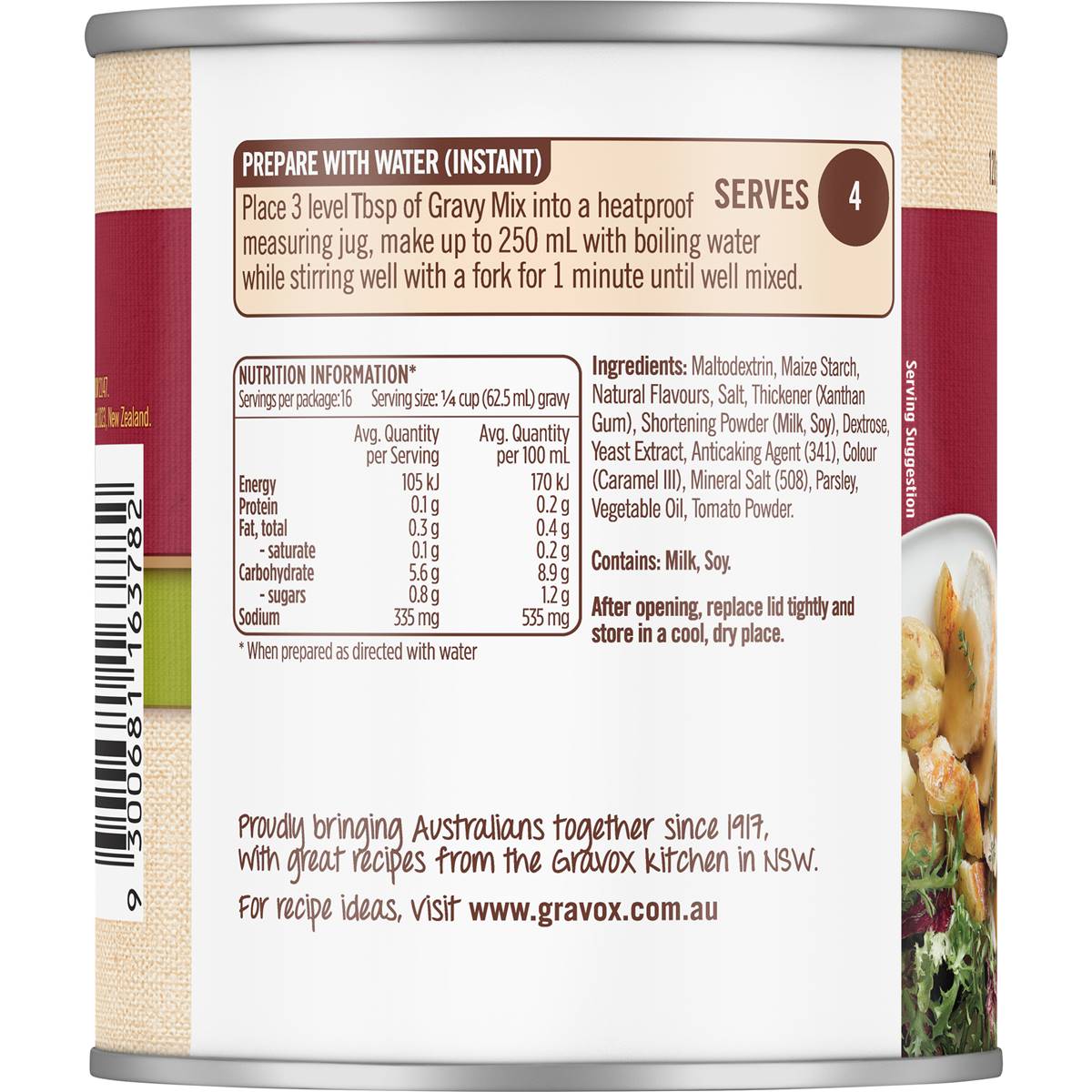 Gravox Chicken Gravy Mix Tin 120g | Woolworths