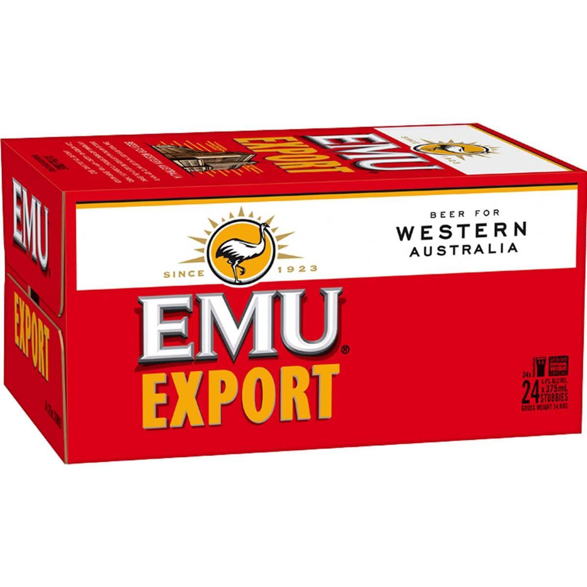 Emu Export Lager Bottle 375ml | Woolworths