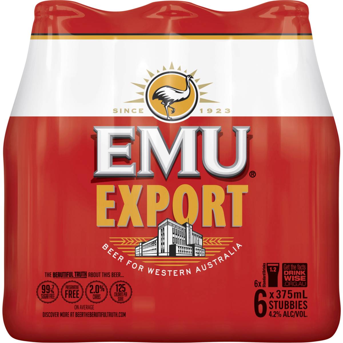 Emu Export Lager Bottle 375ml | Woolworths