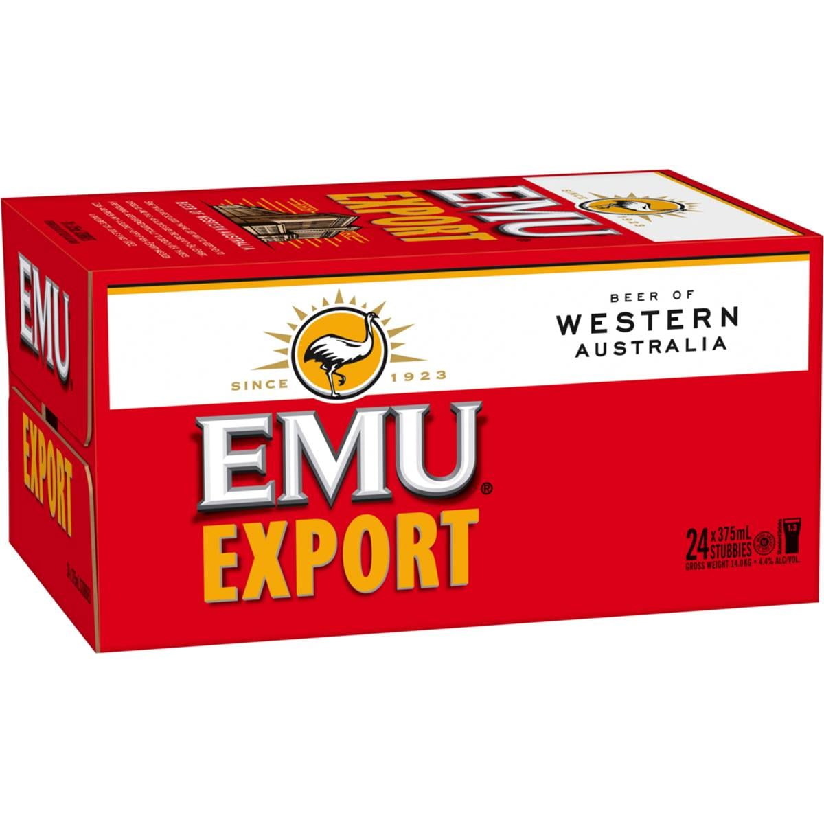 Emu Export Lager Bottle 375ml | Woolworths