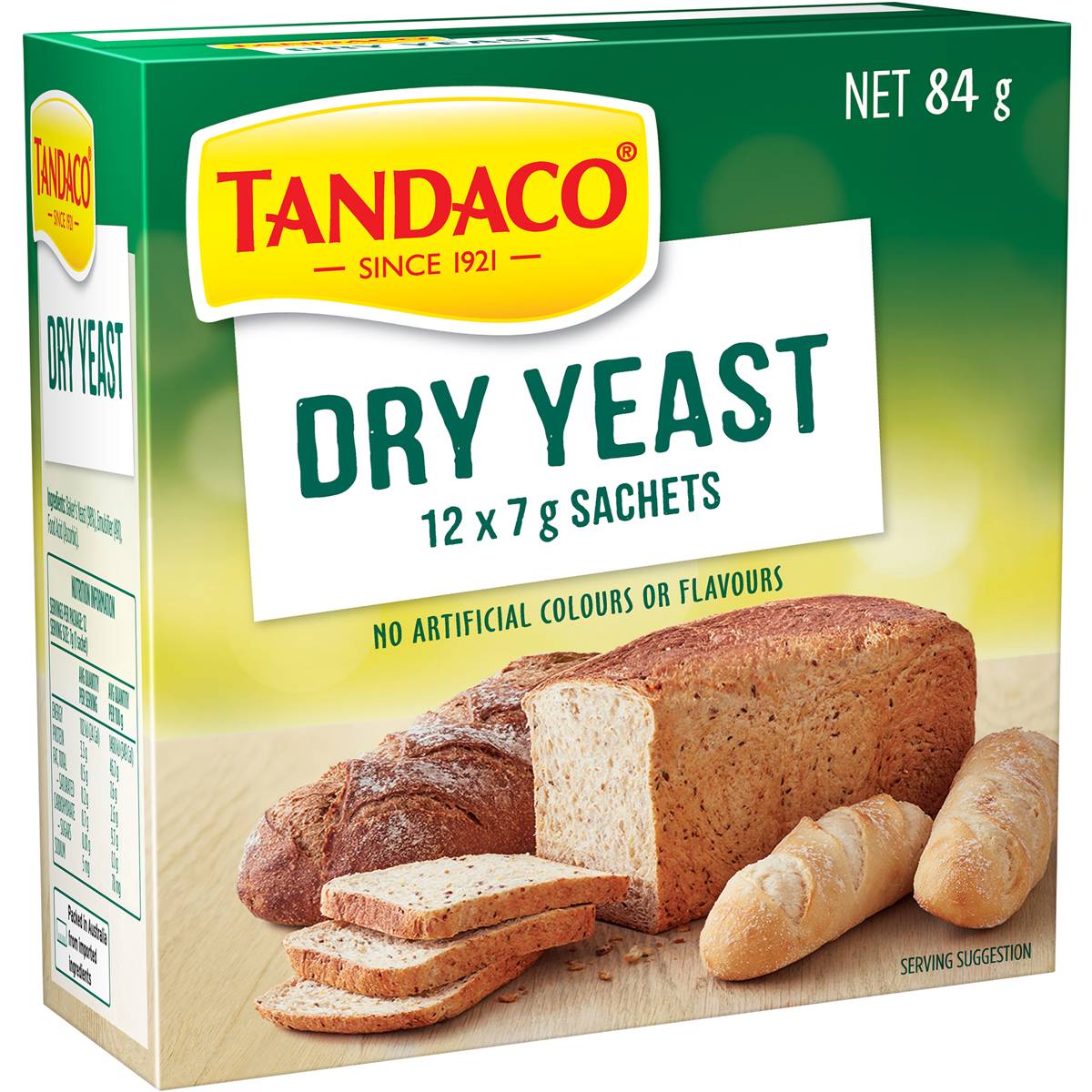 Calories In Tandaco Dry Yeast Sachets