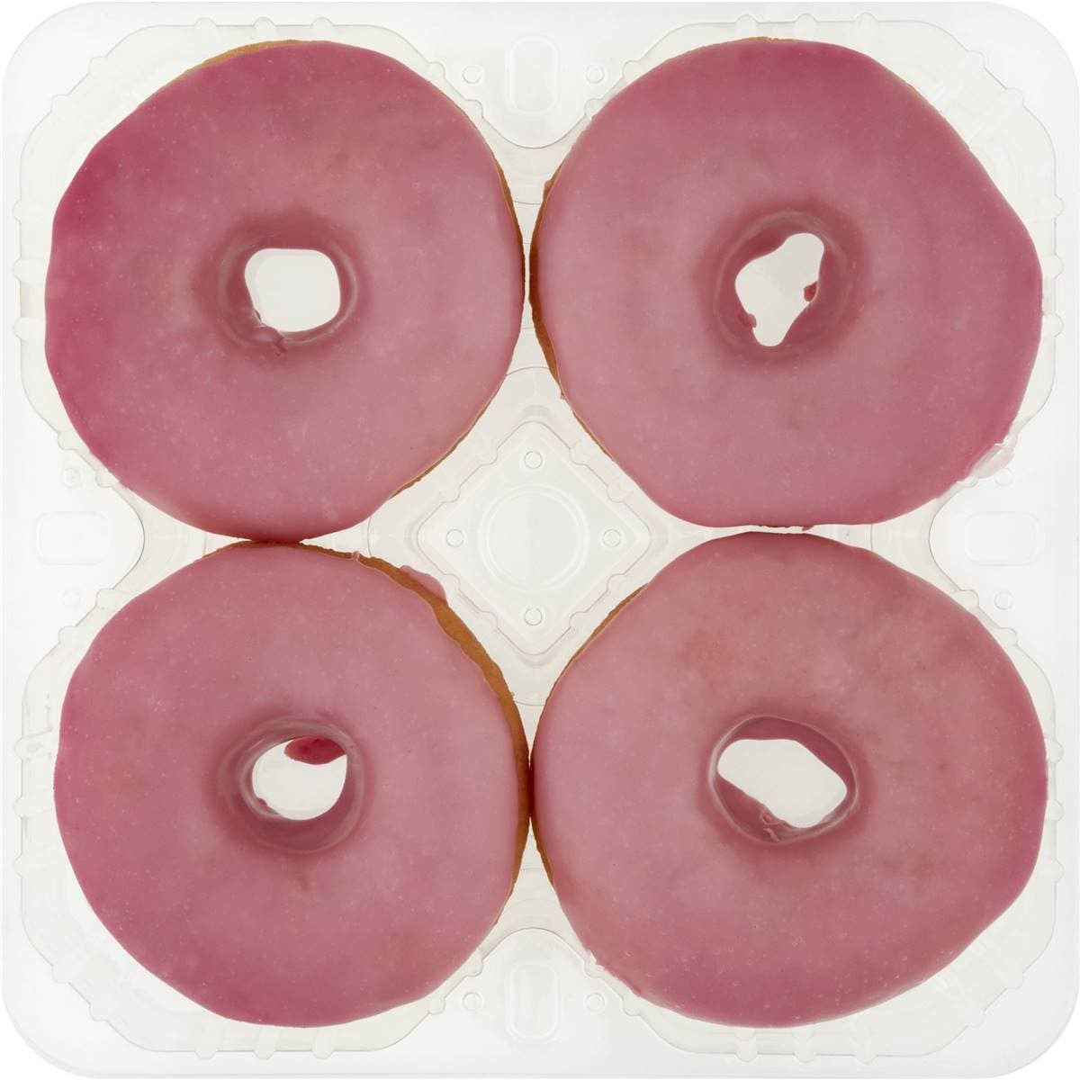 Woolworths Strawberry Iced Donuts 4 Pack | Woolworths