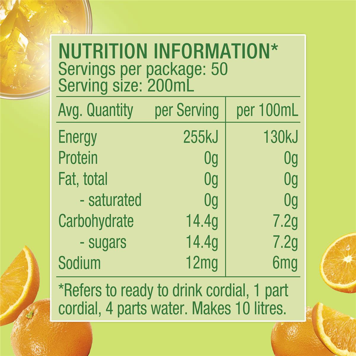 Golden Circle Cordials Orange Cordial 2l | Woolworths