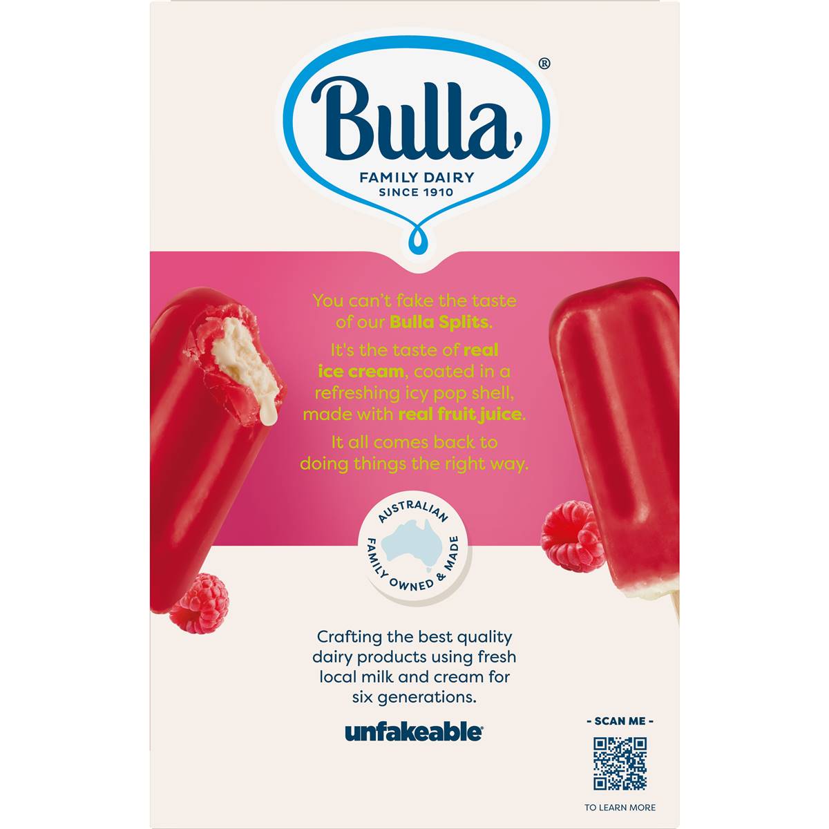 Bulla Splits Raspberry 10 Pack | Woolworths