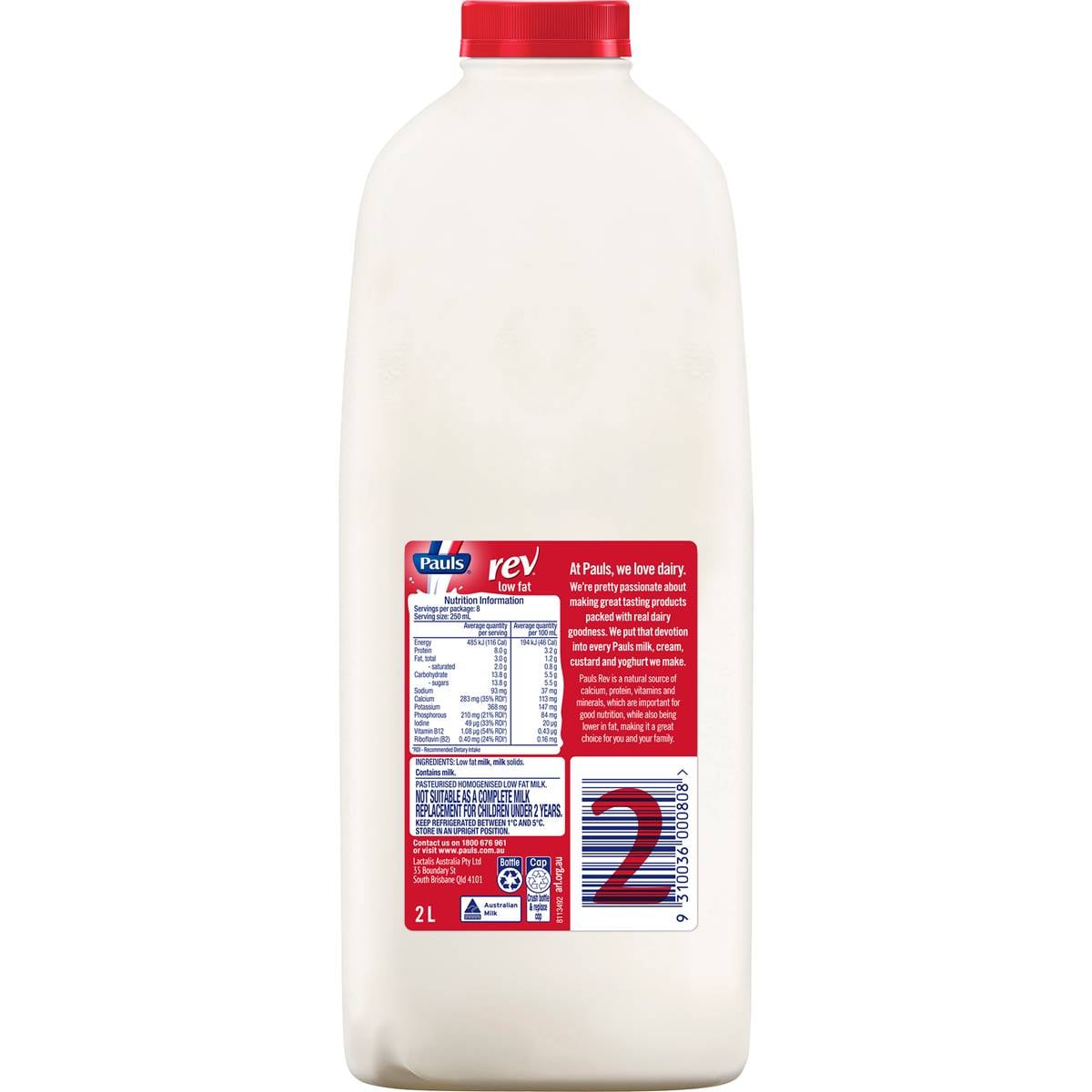 Pauls Rev Low Fat Light Milk 2l | Woolworths