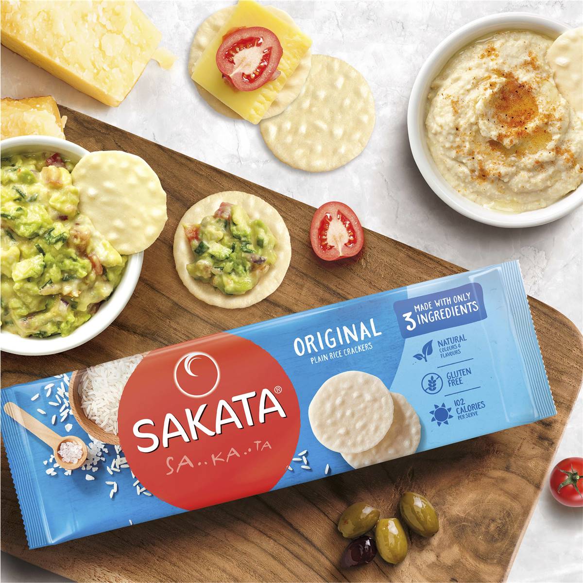Sakata Rice Crackers Plain 100g | Woolworths