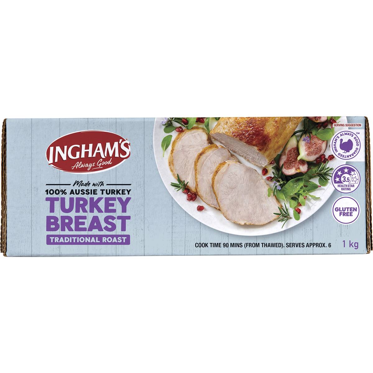Ingham's Frozen Turkey Ready To Roast Traditional 1kg | Woolworths