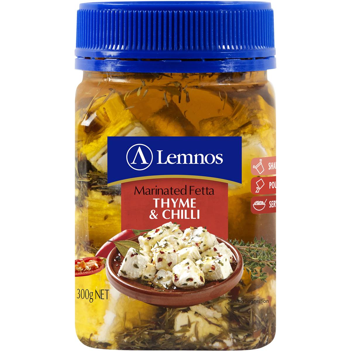 Lemnos Marinated Fetta Chilli & Thyme 300g | Woolworths
