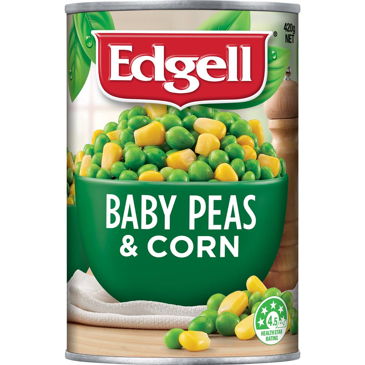 Edgell Baby Peas & Corn Baby Peas & Super Sweet Corn 420g | Woolworths