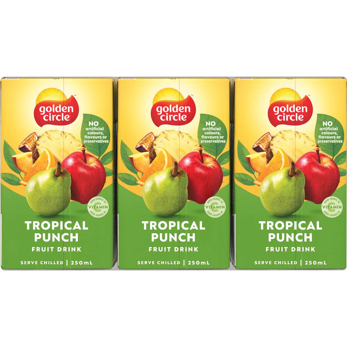 Golden Circle Fruit Drinks Lunch Box Poppers Tropical Punch Multipack ...