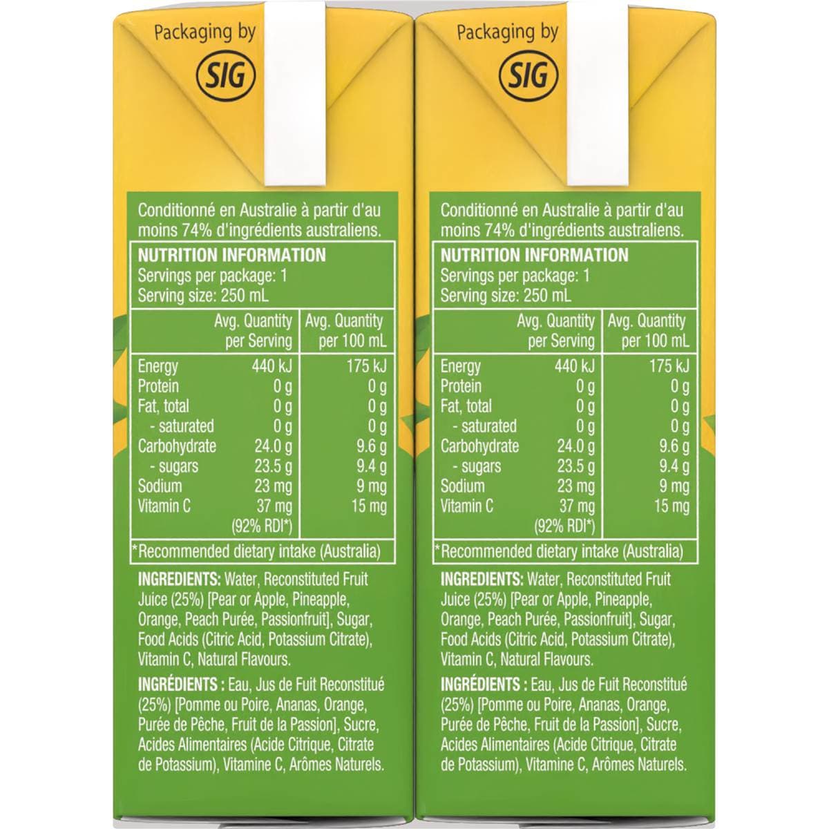 Golden Circle Fruit Drinks Lunch Box Poppers Tropical Punch Multipack ...