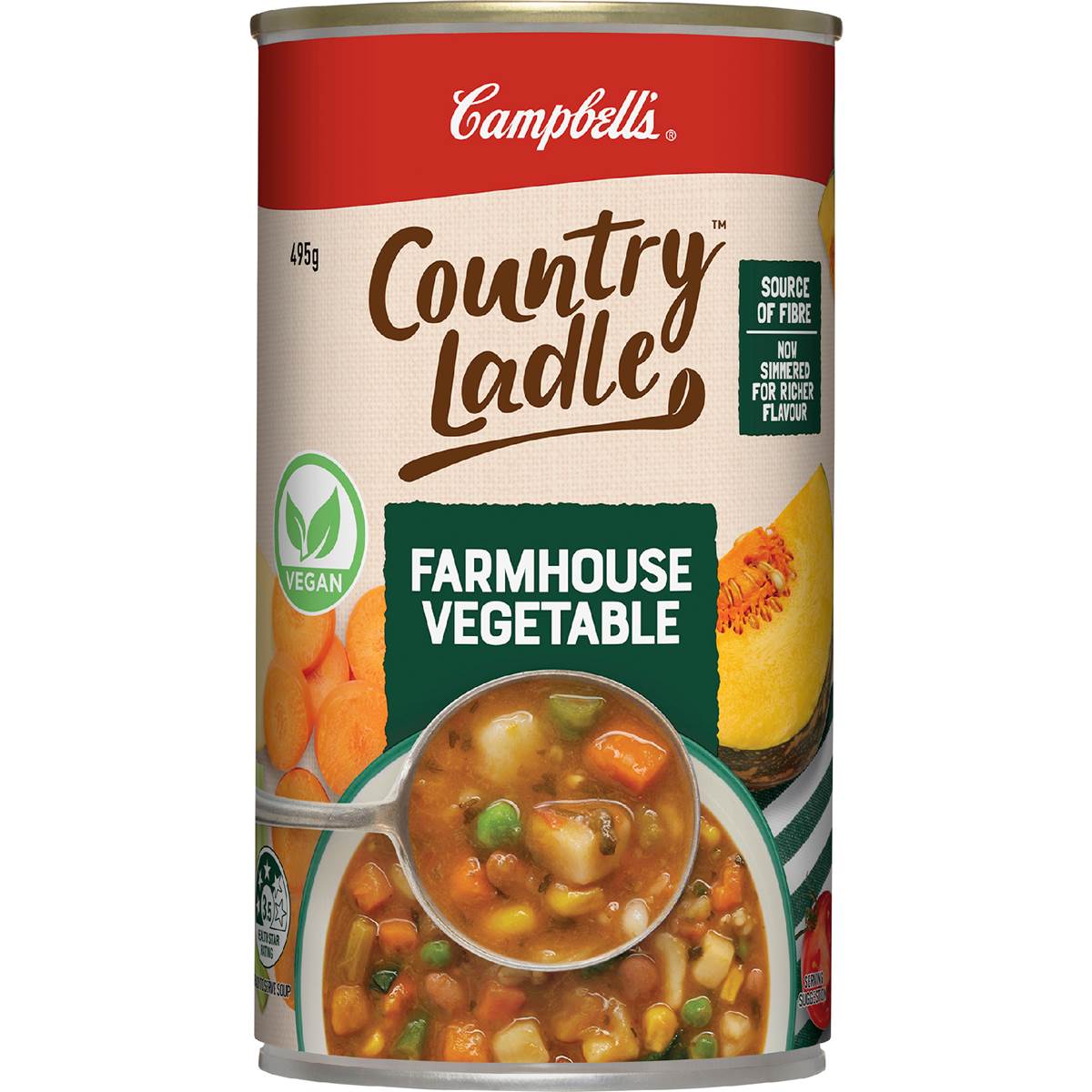 Campbell's Country Ladle Soup Farmhouse Vegetable 495g | Woolworths