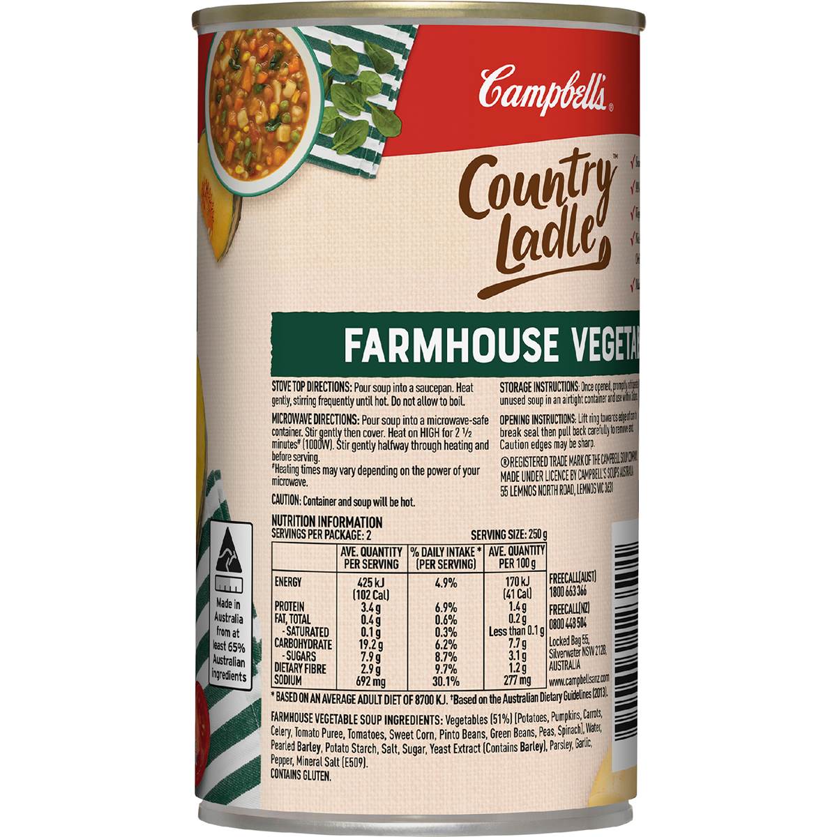 Campbell's Country Ladle Soup Farmhouse Vegetable 495g | Woolworths