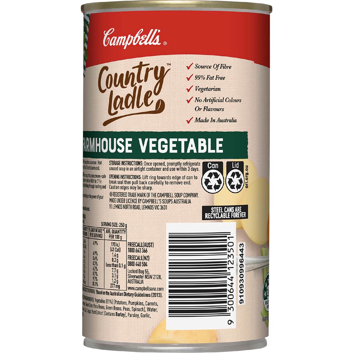 Campbell's Country Ladle Soup Farmhouse Vegetable 495g | Woolworths