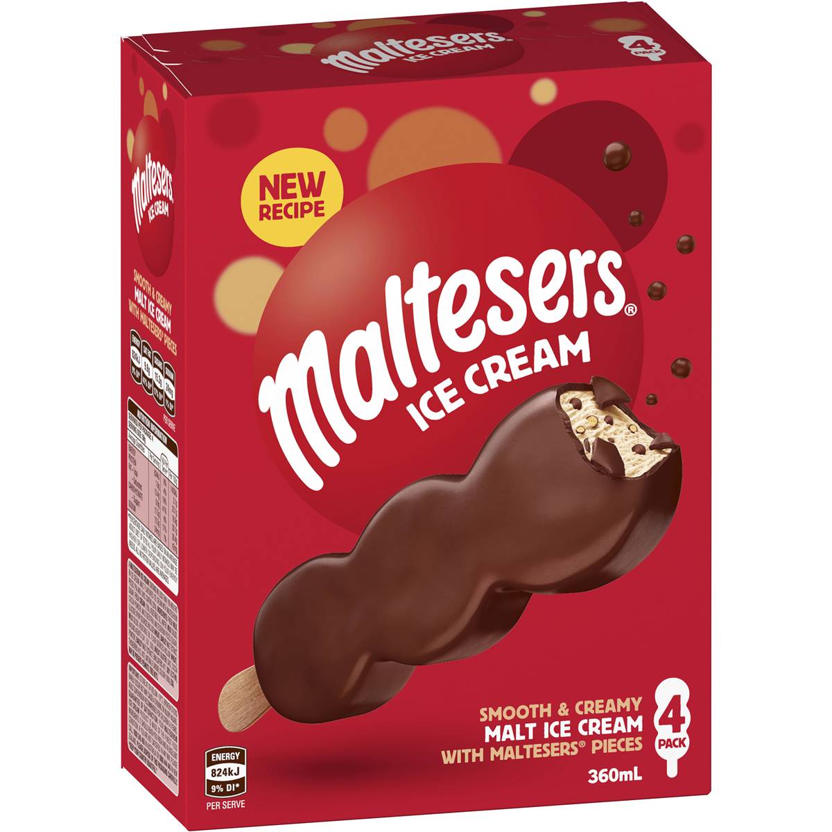 Maltesers Chocolate Ice Cream Multipack 360ml | Woolworths