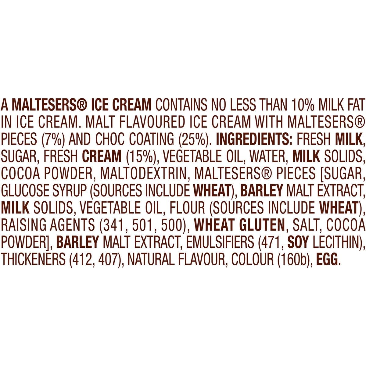 Maltesers Chocolate Ice Cream Multipack 360ml | Woolworths