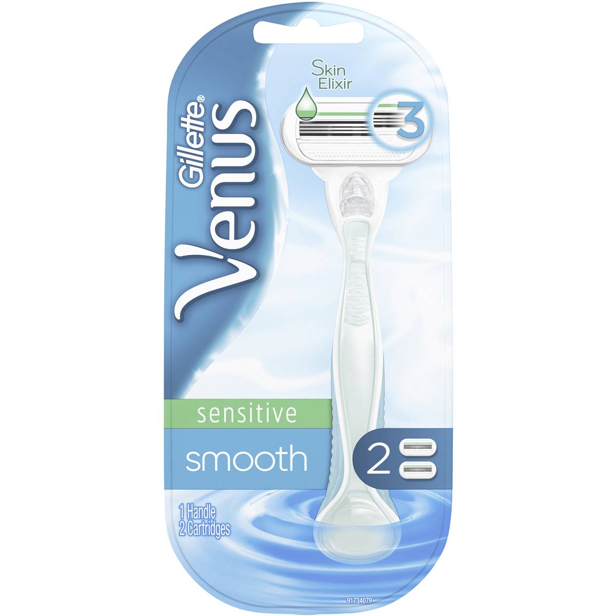 Venus Smooth Sensitive Women's Razor + 2 Blade Refills Each | Woolworths