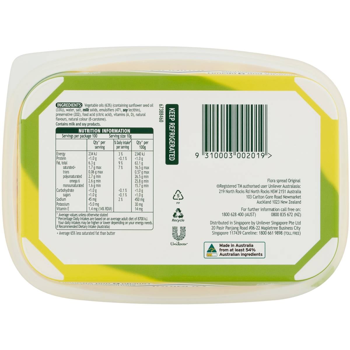 Flora Margarine Spread Original 1kg | Woolworths