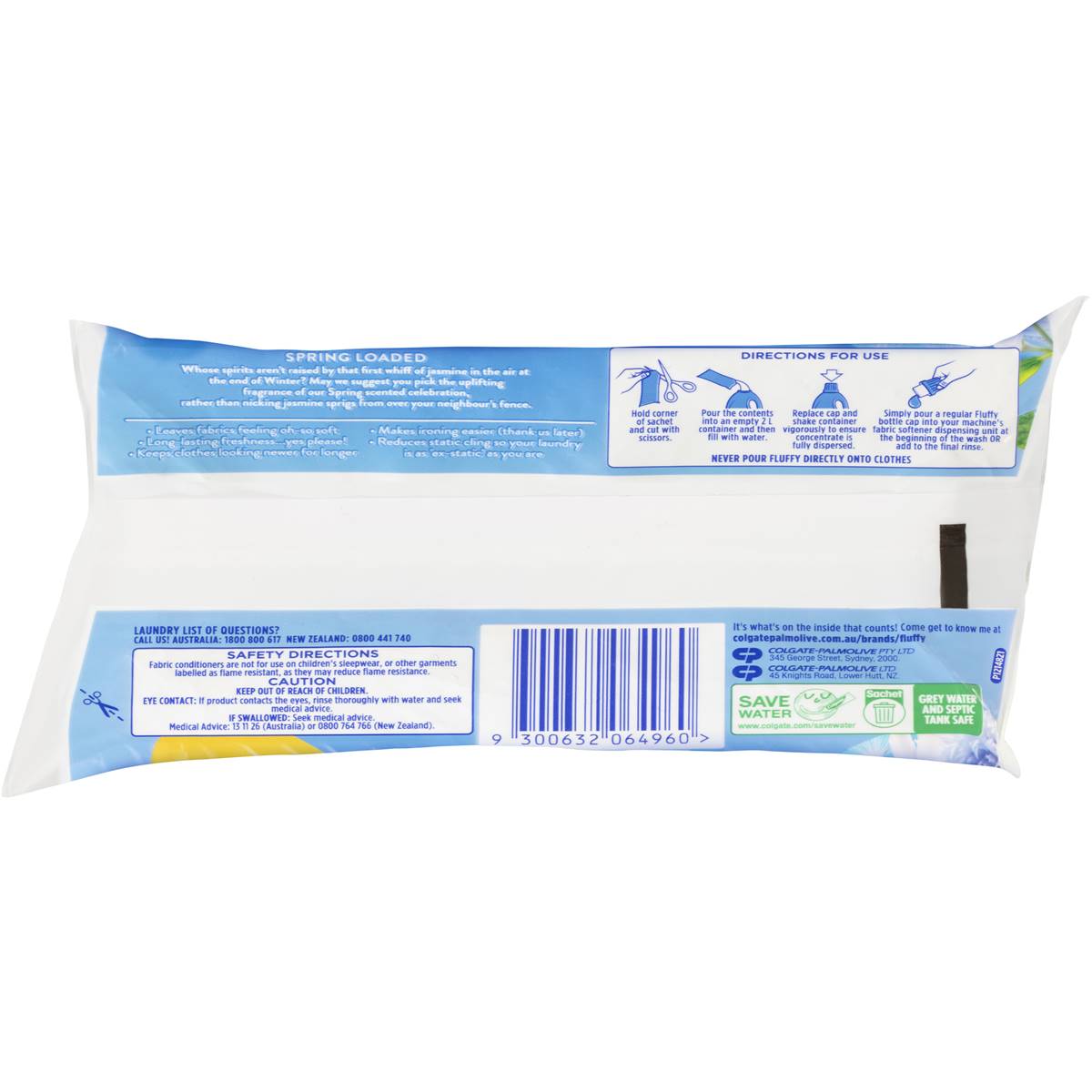 Fluffy Refill Sachet Fabric Softener Jasmine Fresh 250ml | Woolworths