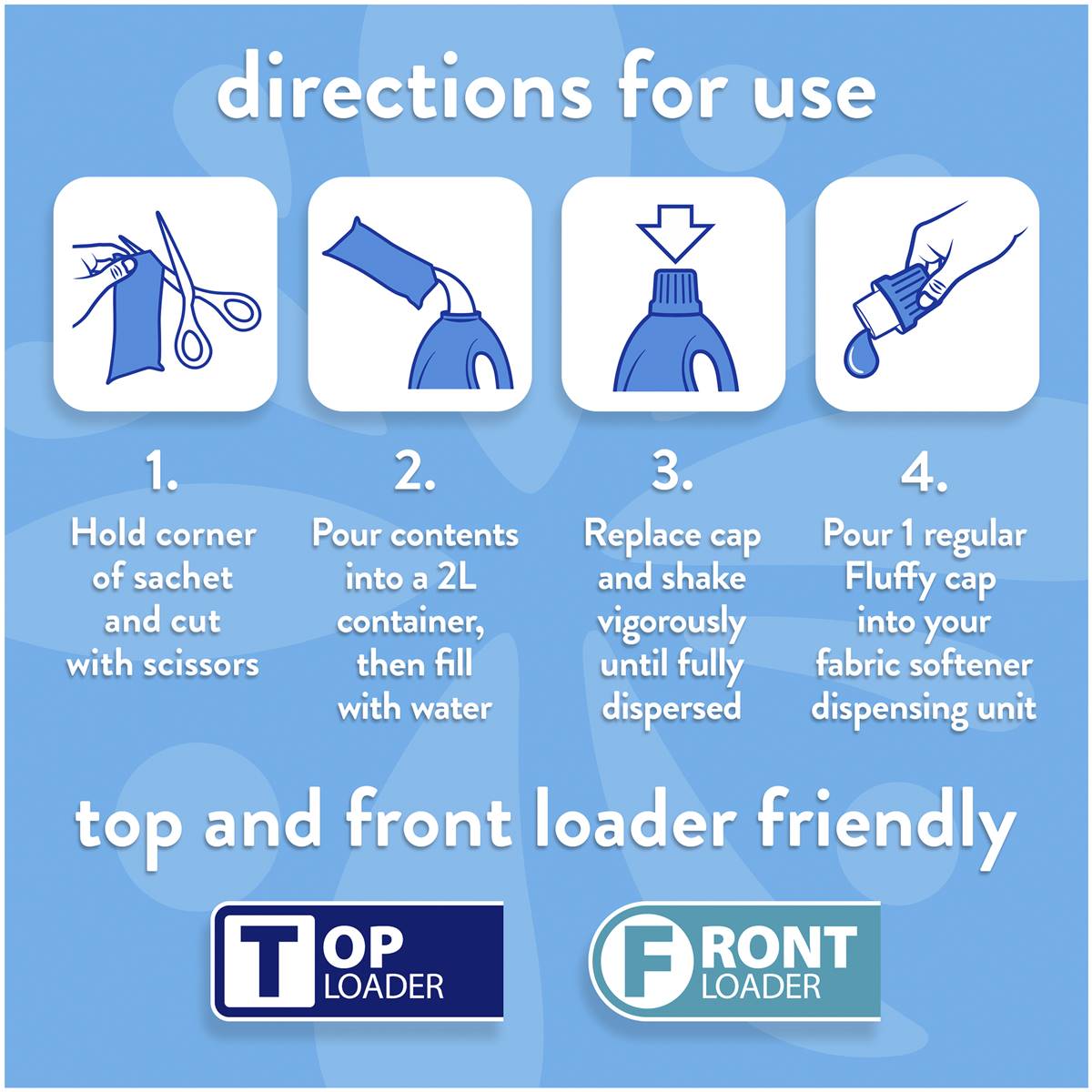 Fluffy Refill Sachet Fabric Softener Jasmine Fresh 250ml | Woolworths