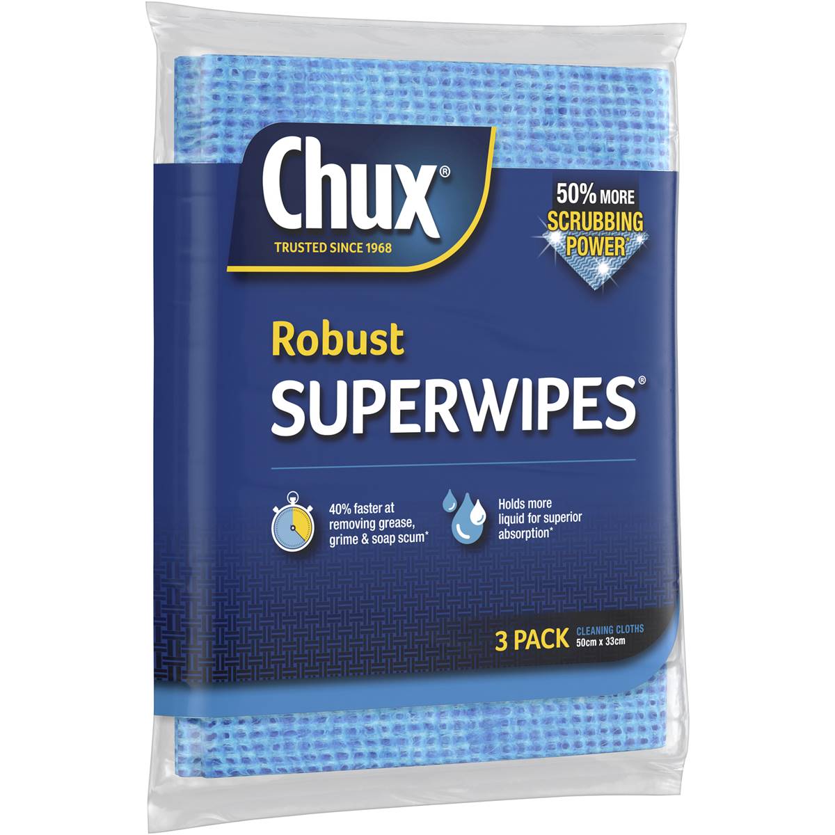 Chux Robuste Cleaning Cloths 3 Pack | Woolworths