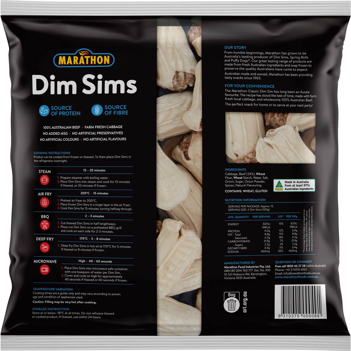 Marathon Dim Sims 1.5kg | Woolworths