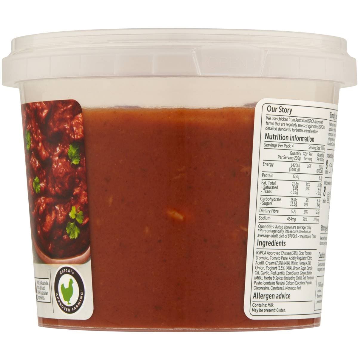 Woolworths Butter Chicken Chilled Meal 800g | Woolworths