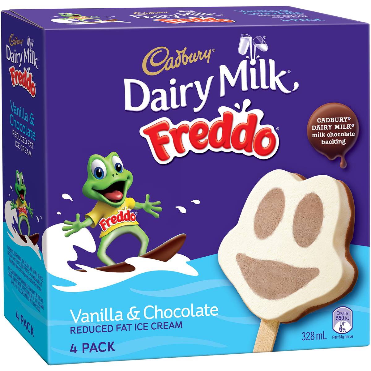Cadbury Freddo Vanilla & Chocolate Ice Cream 4 Pack | Woolworths