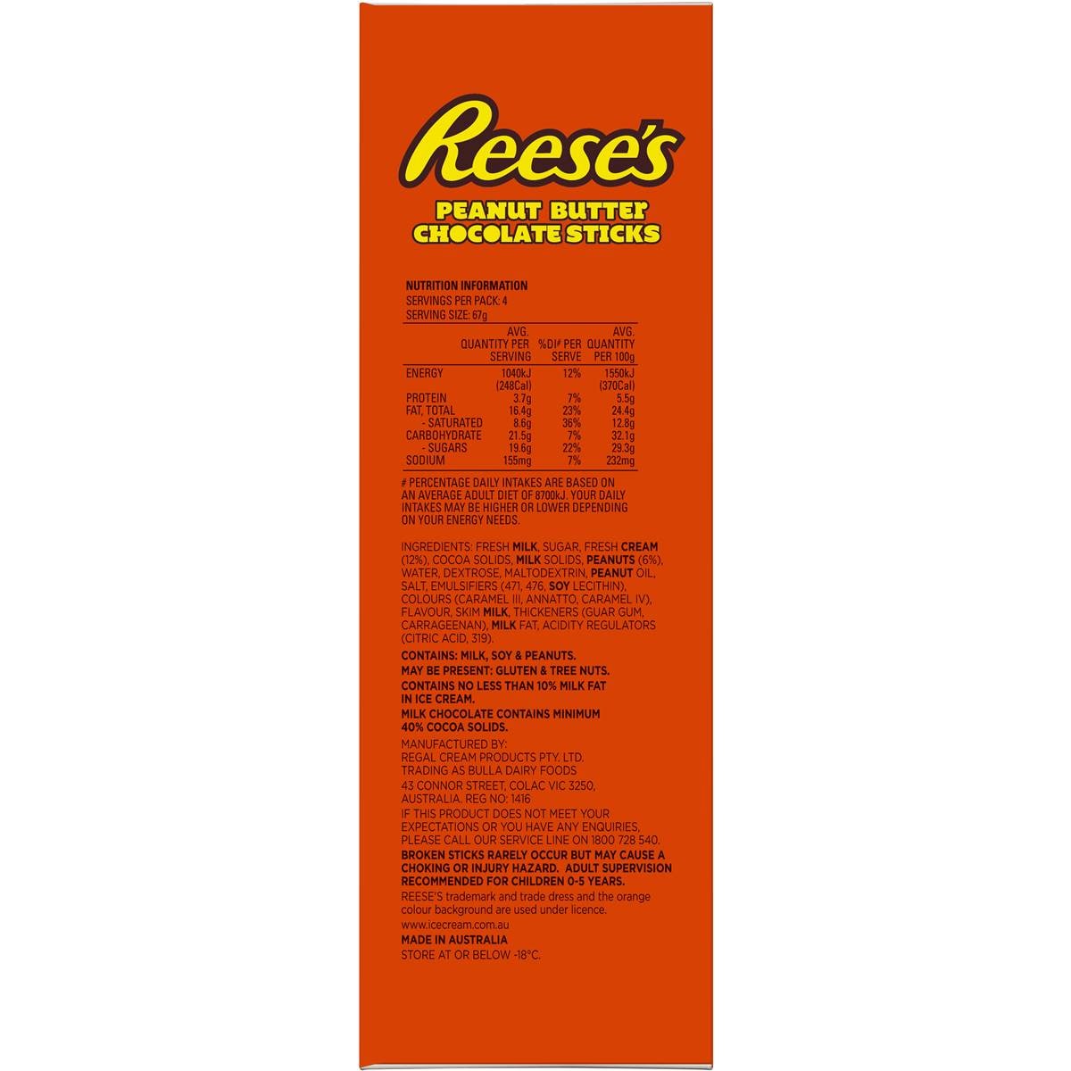 Reese's Peanut Butter Sticks 4 Pack | Woolworths