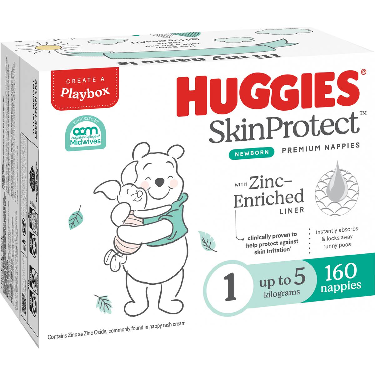 Huggies Newborn Nappies Size 1 (up To 5kg) 160 Pack | Woolworths