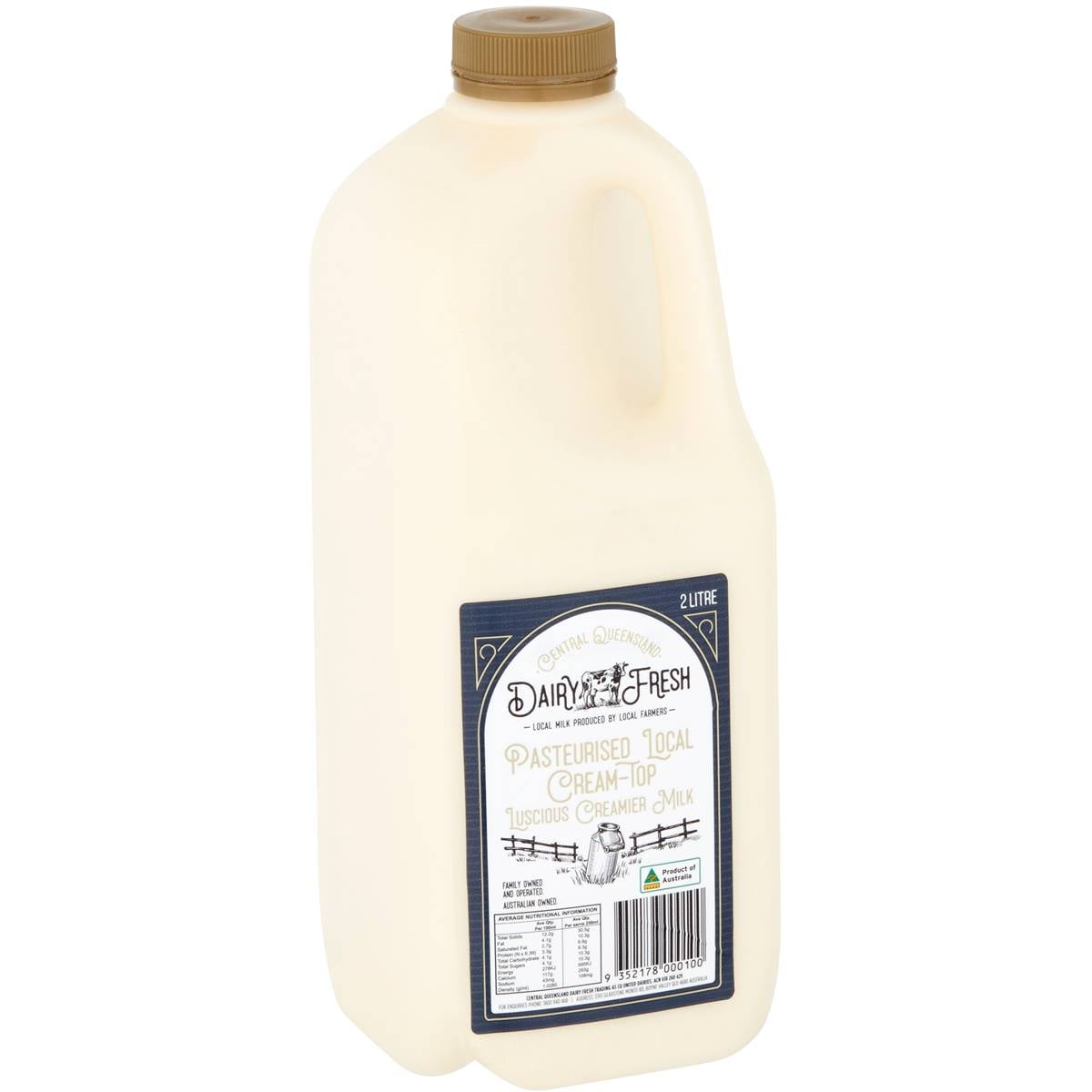 Dairy Fresh Central Queensland Cream-top Milk 2l | Woolworths