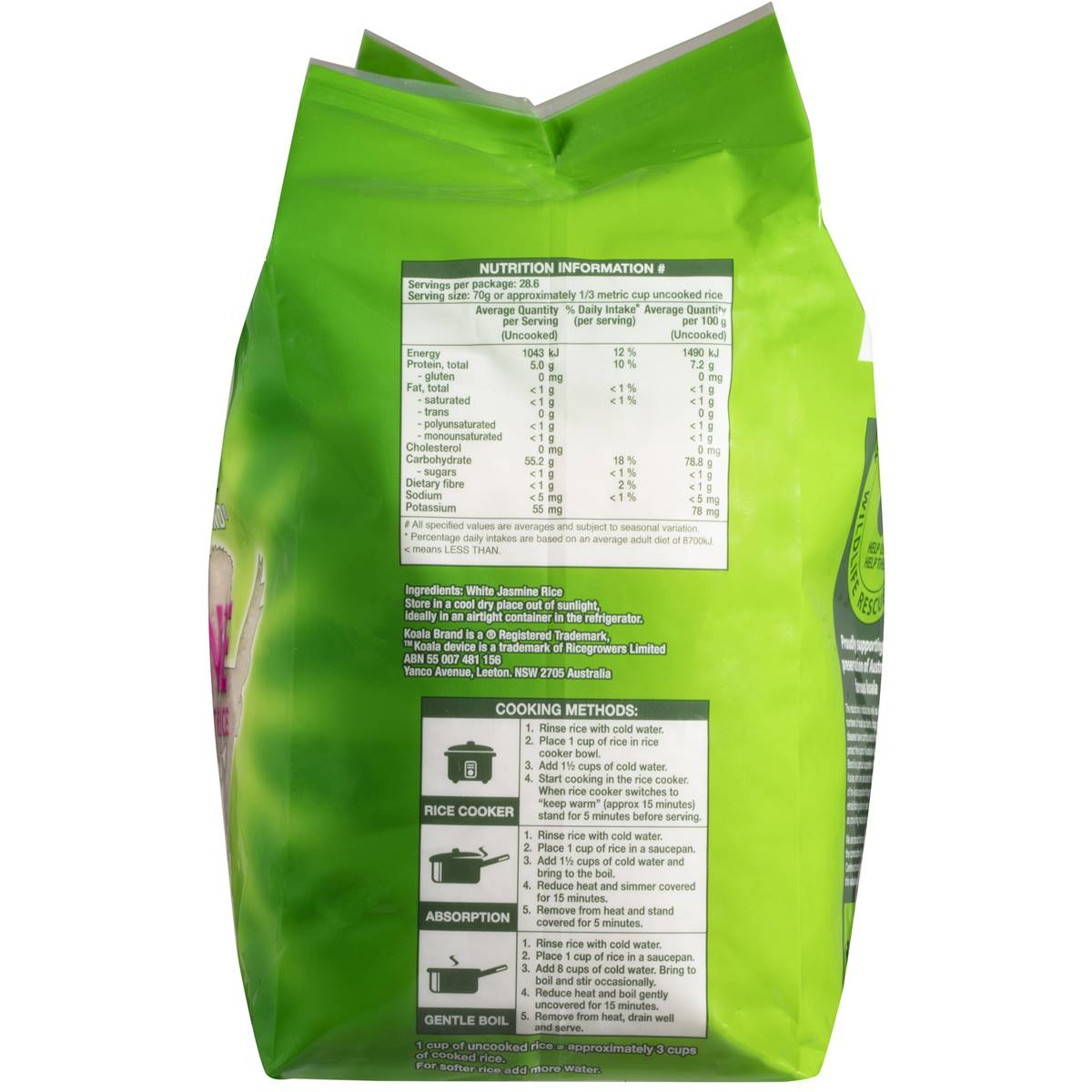 Koala Brand Jasmine Rice 2kg | Woolworths