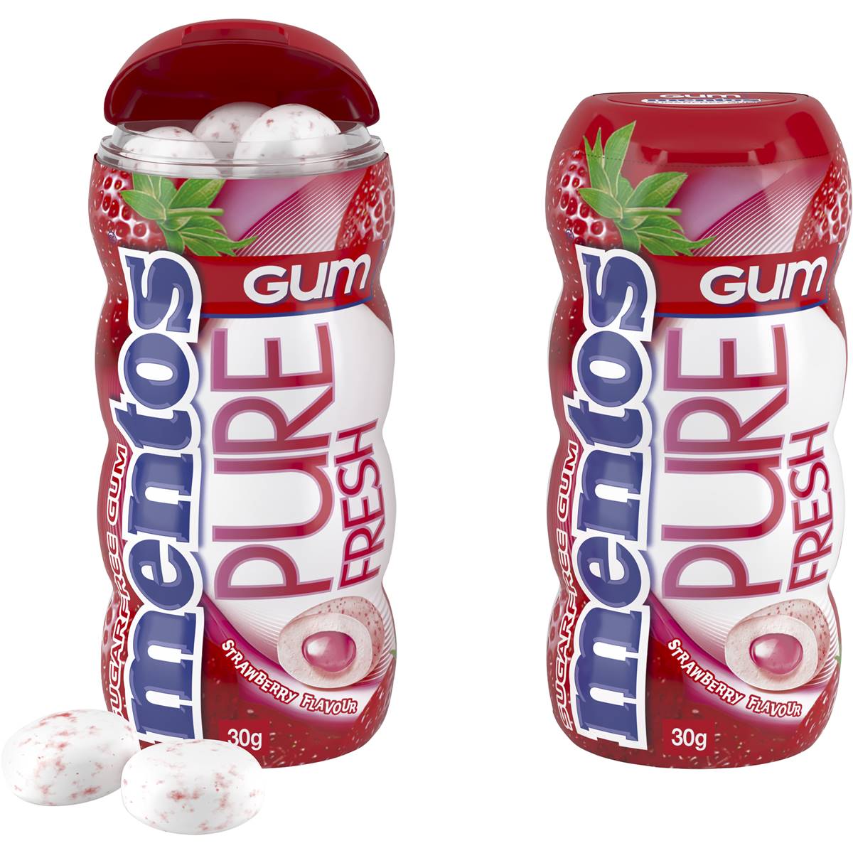 Mentos Pure Fresh Gum Strawberry 30g | Woolworths