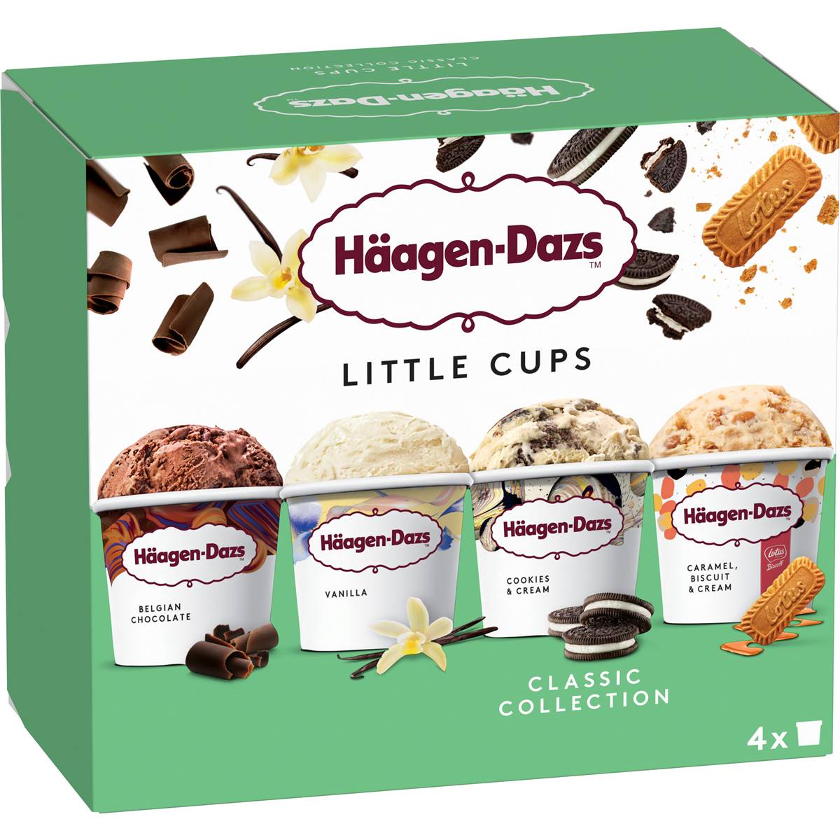 Haagen-dazs Little Cups Classic Collection Ice Cream 4 Pack | Woolworths