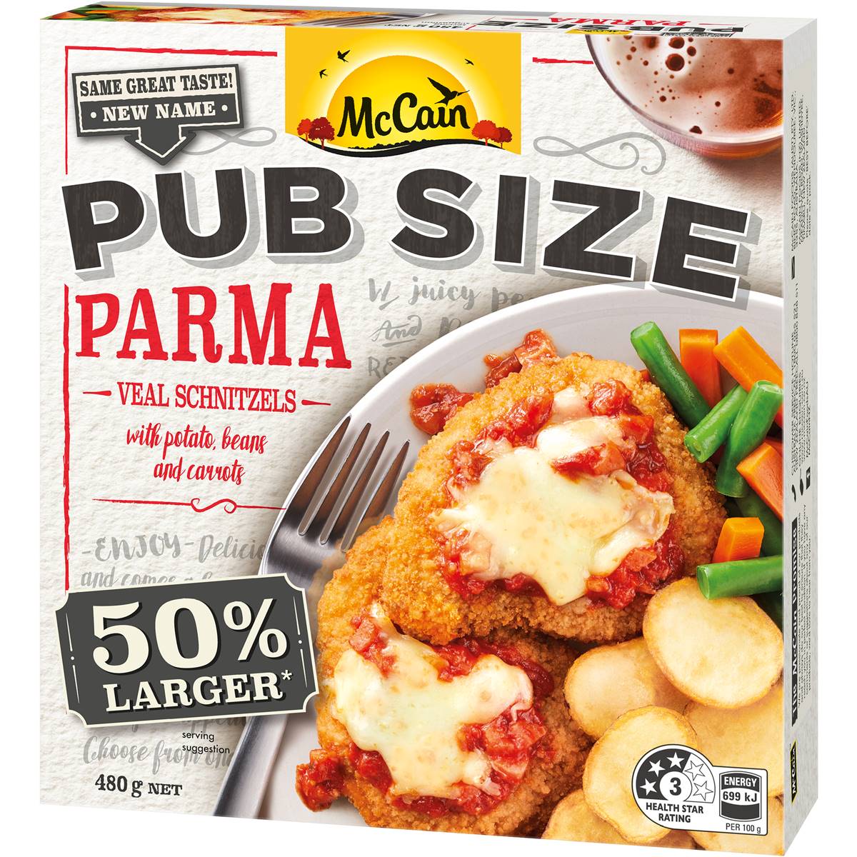 Mccain Pub Size Parma 480g | Woolworths