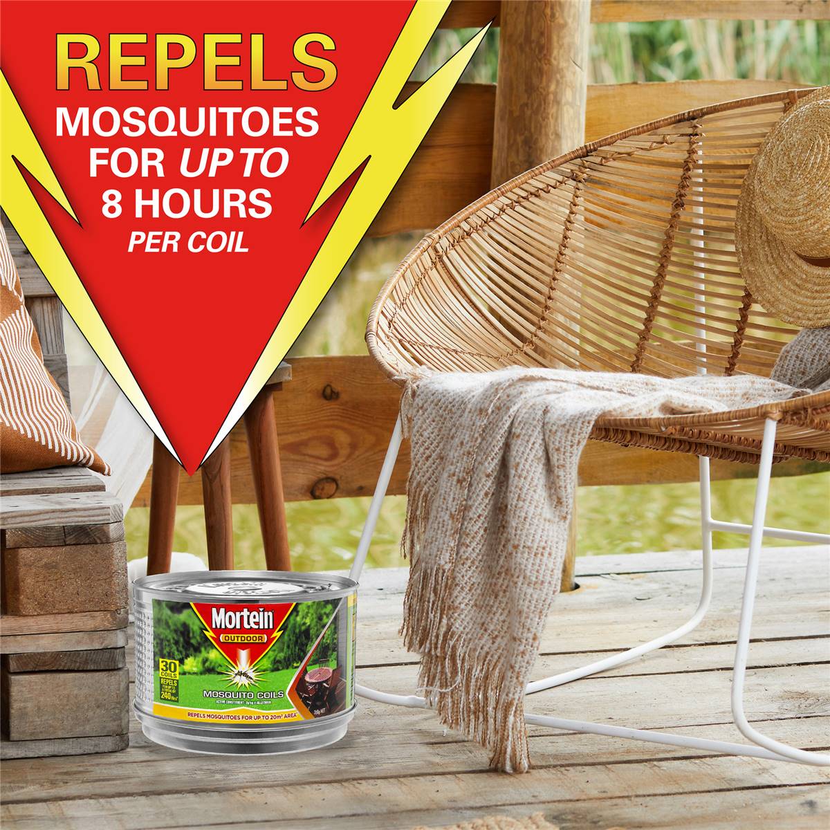 Mortein Outdoor Coil Burner Mosquito Repellent 30 Pack | Woolworths