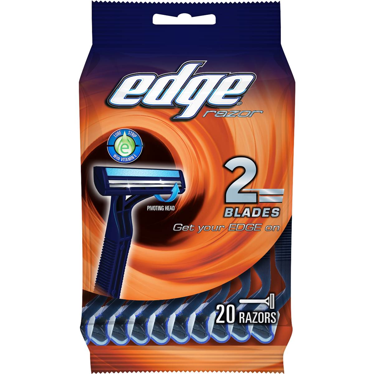 Edge Mens Twin Blade Disposable 20 Pack | Woolworths