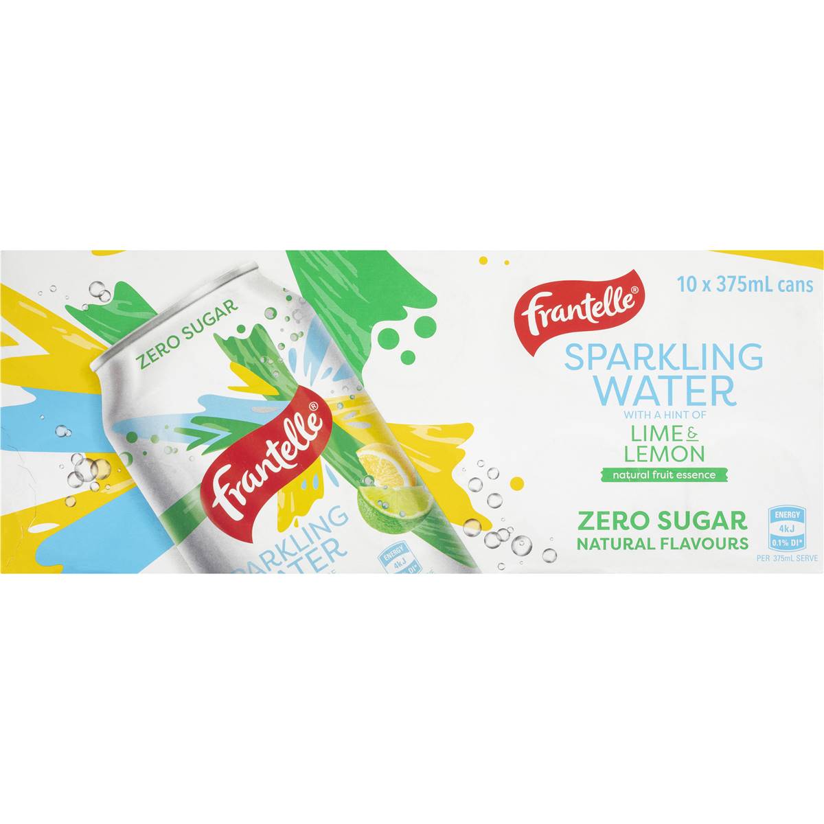 Frantelle Lime & Lemon Sparkling Water 375ml X10 Pack | Woolworths