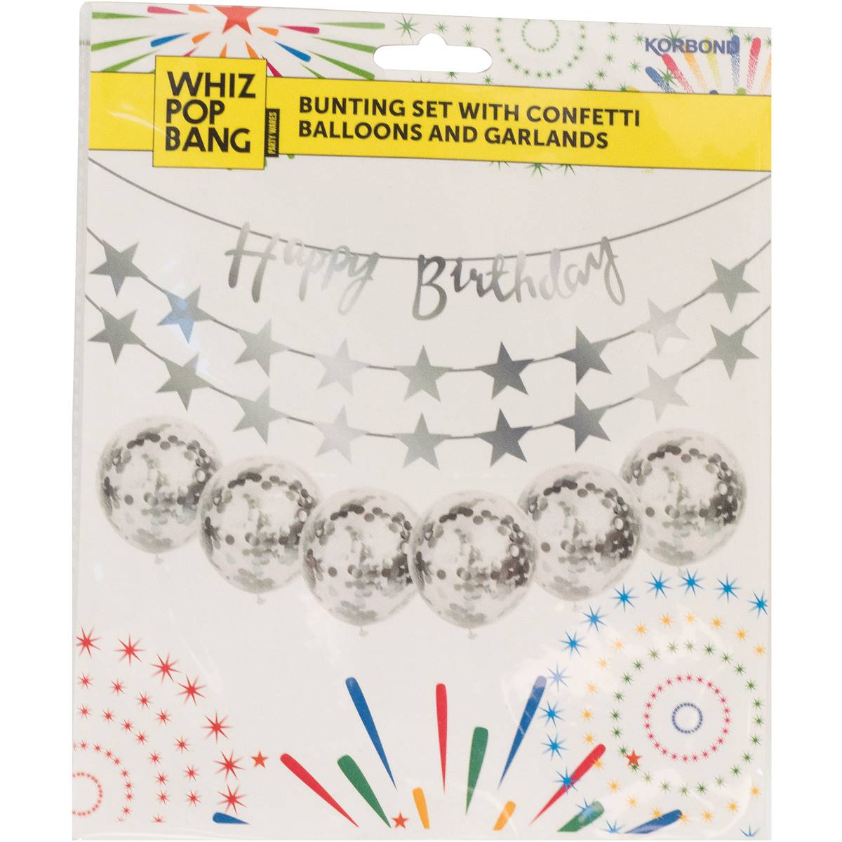 Korbond Bunting Set With Confetti Balloons & Garlands 100g | Woolworths