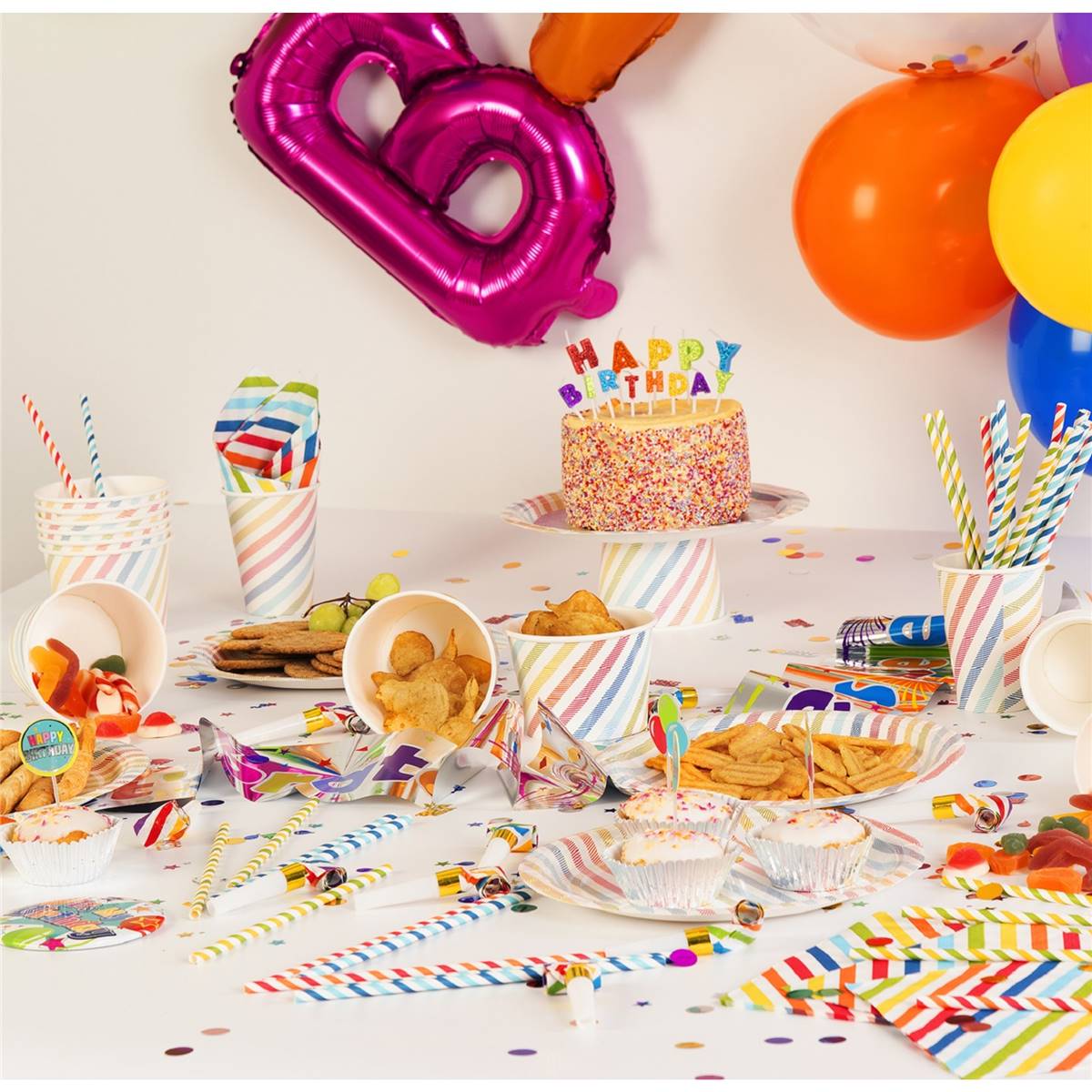 Korbond Happy Birthday Foil Balloon Metallic Set Assorted Each | Woolworths