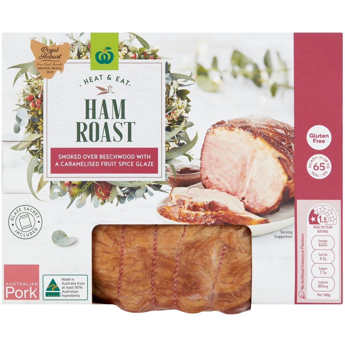 Woolworths Ham Roast With Christmas Spiced Glaze 1.2kg | Woolworths