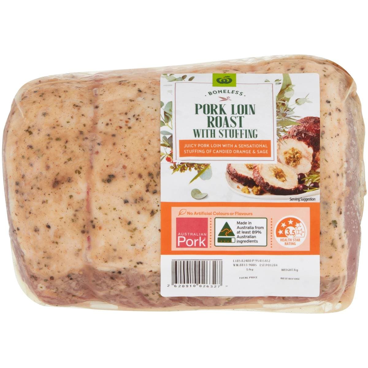 Woolworths Pork Loin Roast With Candied Orange And Sage Stuffing 1.35kg ...