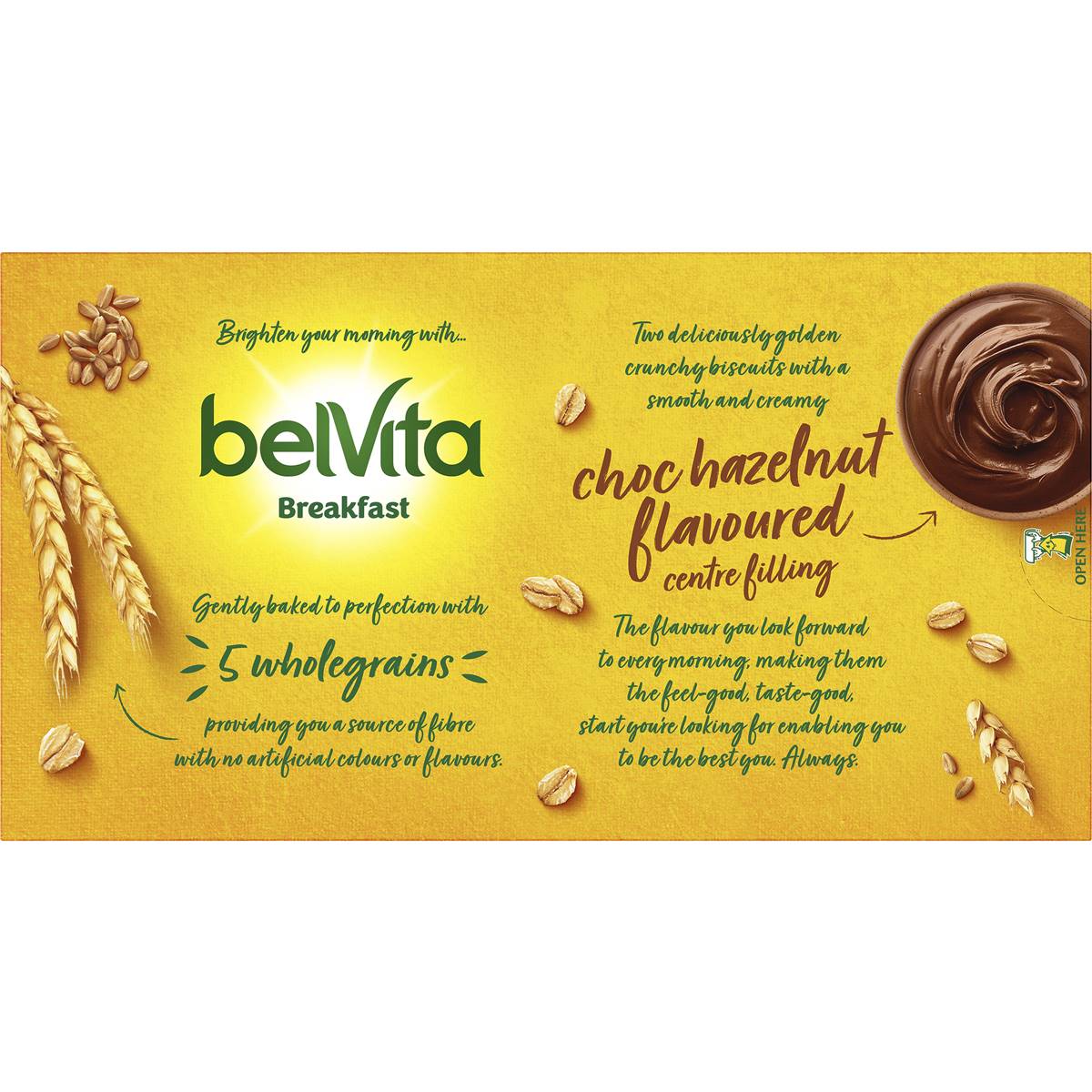 Belvita Breakfast Duo Crunch Choc Hazelnut Flavoured Biscuits 5 Pack ...