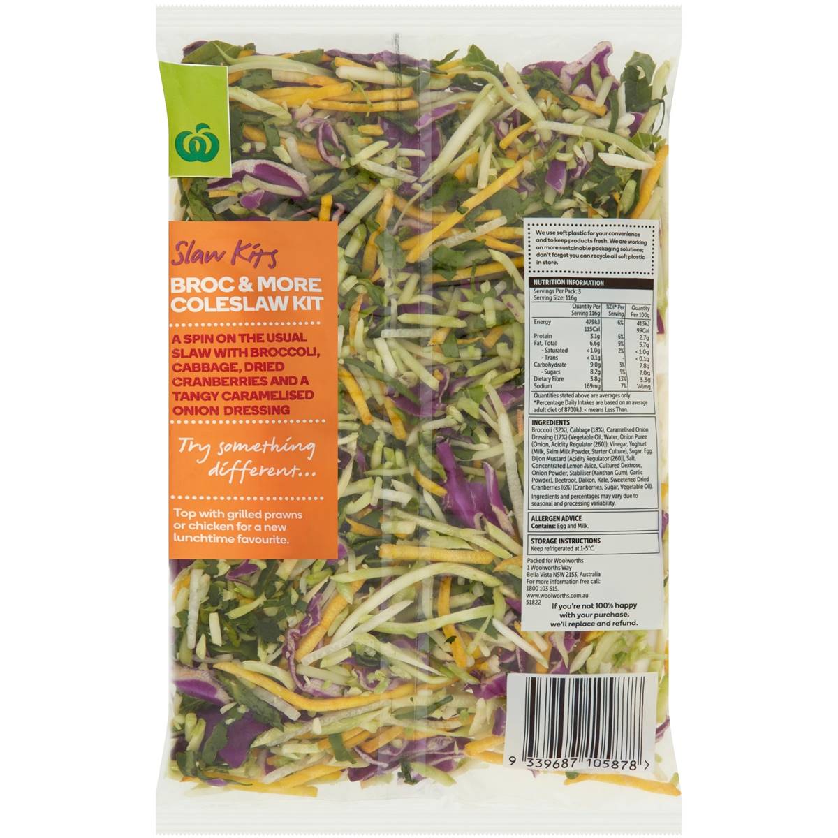Woolworths Broccoli Slaw Kit 350g | Woolworths