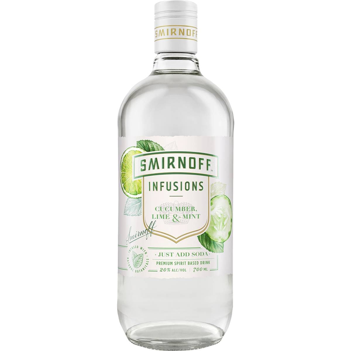 Smirnoff Infusions Cucumber Lime & Mint Vodka 700ml | Woolworths