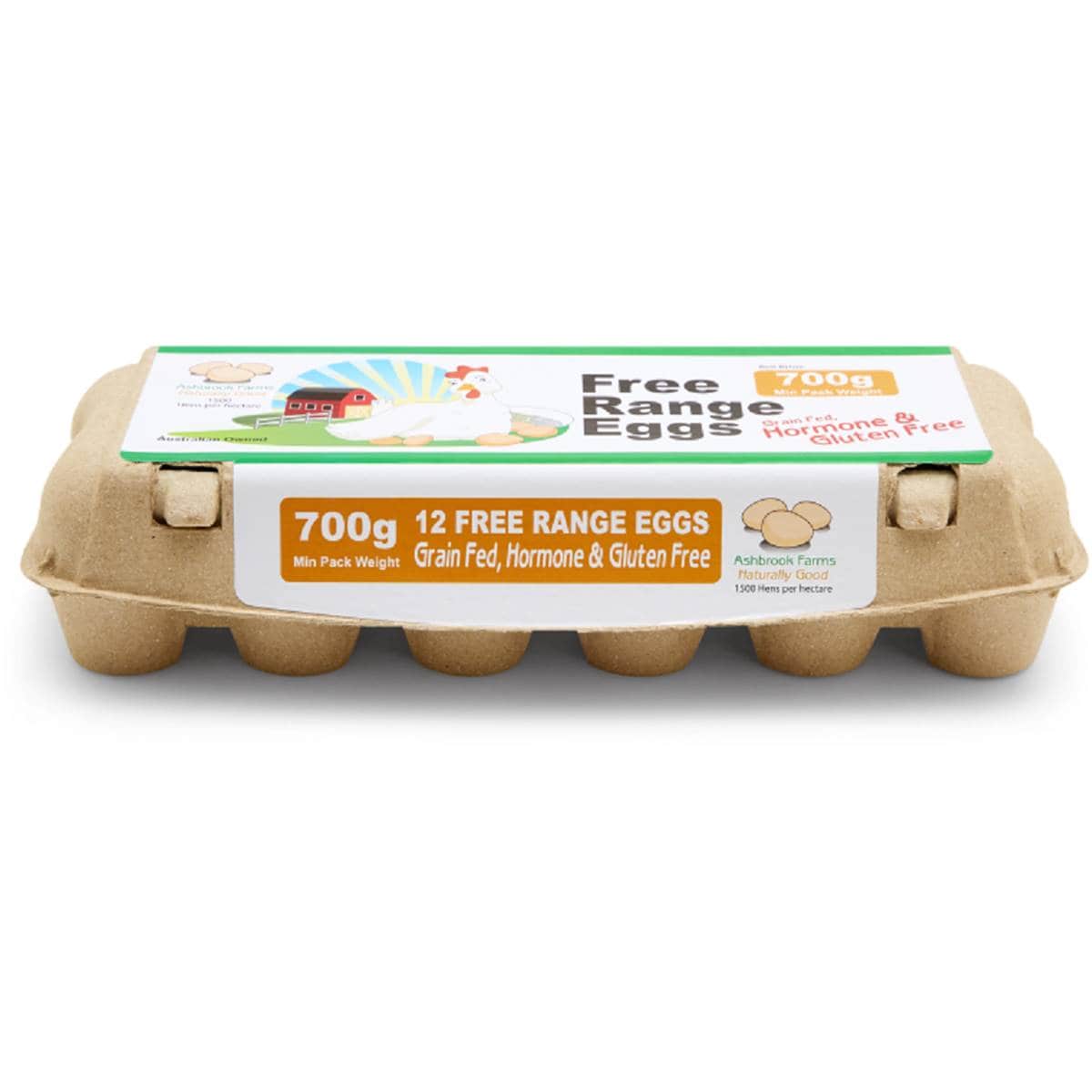 Ashbrook Farms 12 Free Range Eggs 700g | Woolworths