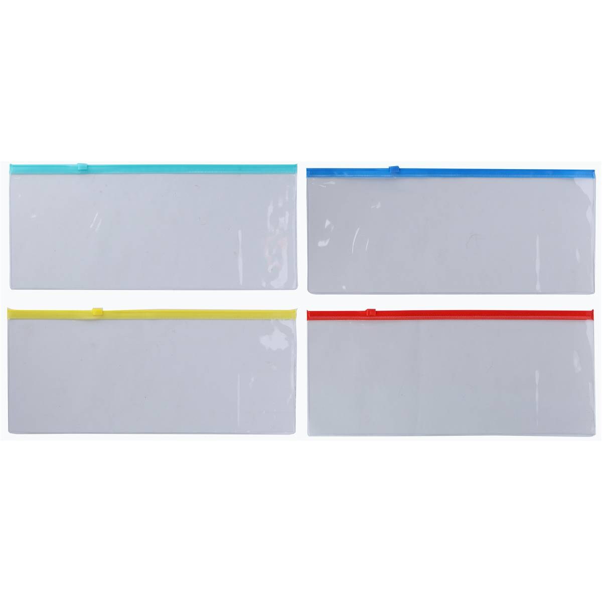 Paperclick Large Transparent Pvc Pencil Case Assorted Each | Woolworths